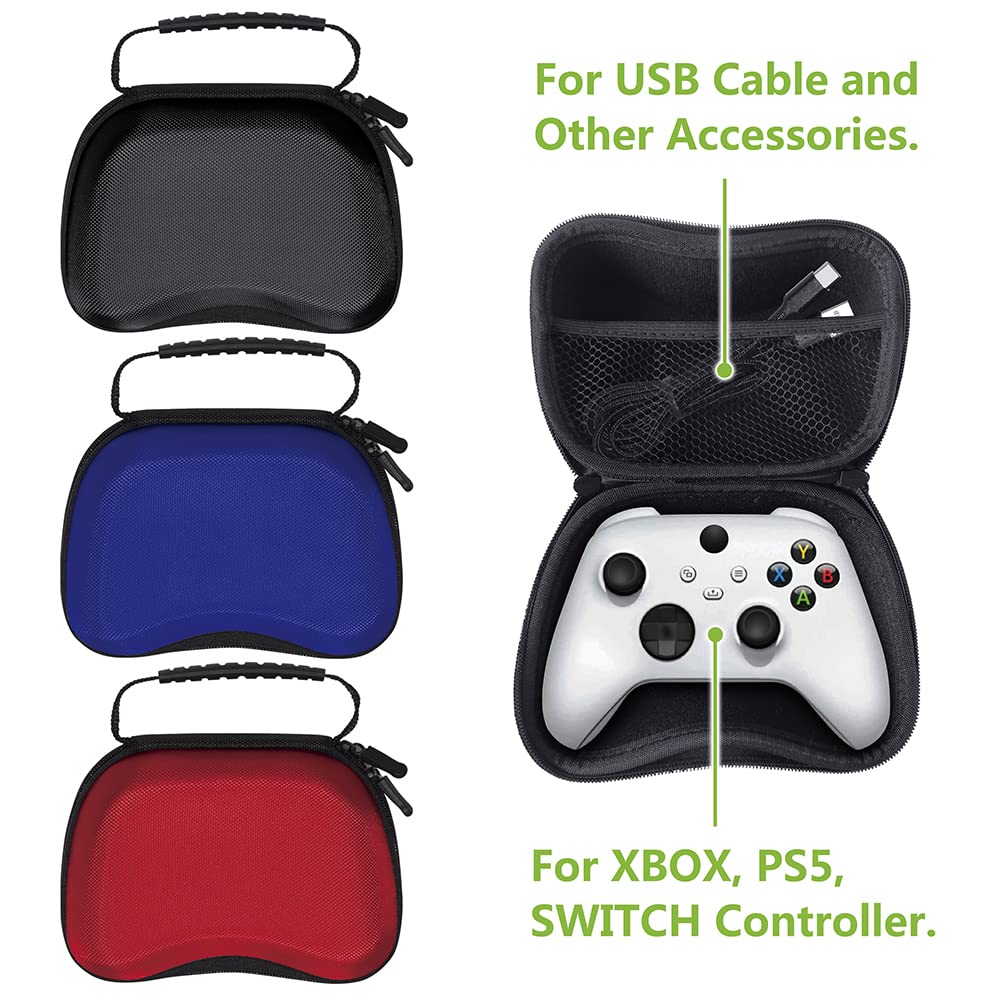 oamarando Carrying Case for XBOX ,Compatible with XBOX SERIES X/S, Travel Storage Bag for XBOX Controllers and Accessories,with Controller Protection Box (Black-Green)