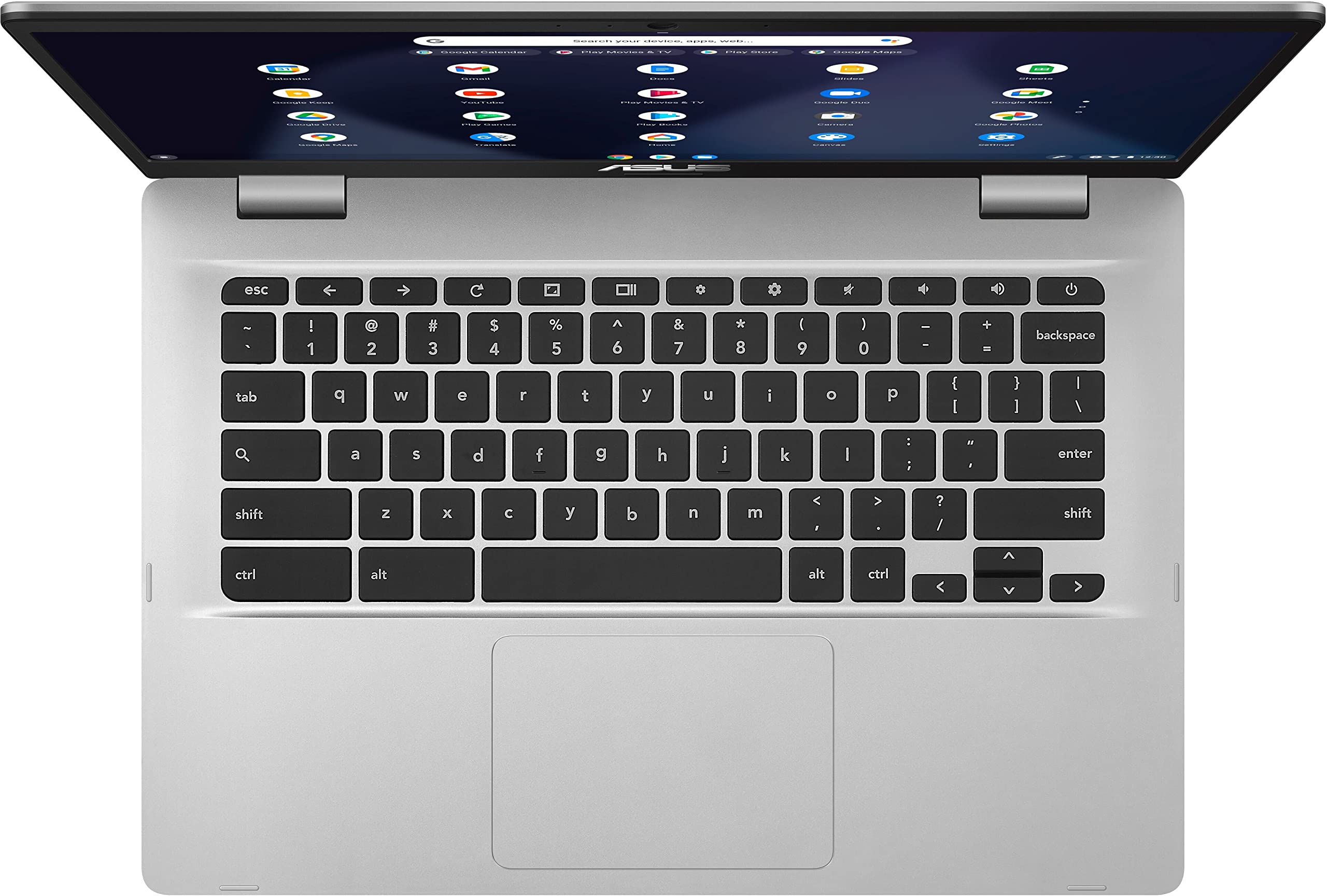 ASUS C423NA Chromebook 14" FHD Laptop Computer, Intel Celeron N3350 up to 2.4GHz, 4GB LPDDR4 RAM, 32GB eMMC, 802.11AC WiFi, Bluetooth, Webcam, Silver, Chrome OS, BROAG 3Feet USB Extension Cable