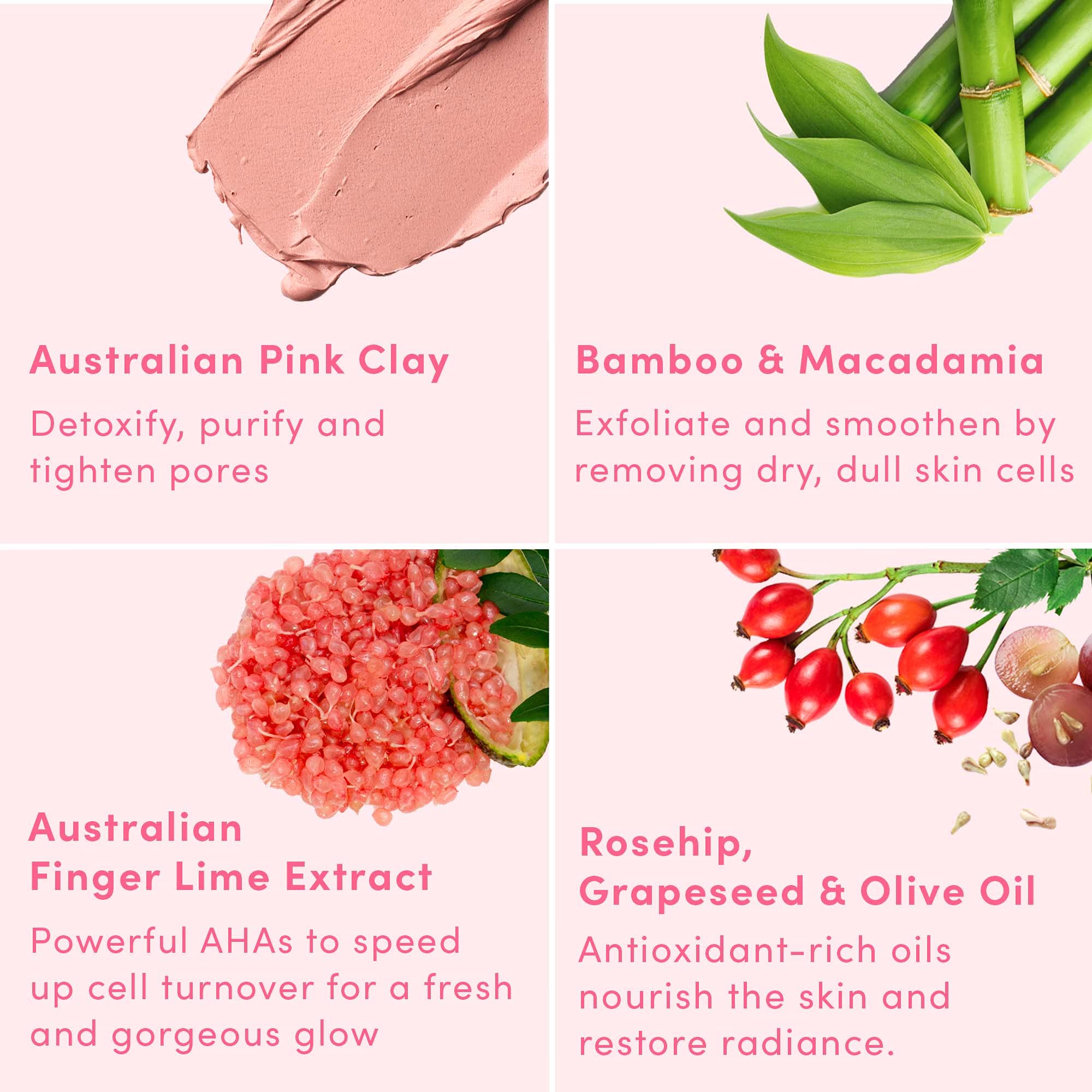 Sand & Sky Flash Perfection Exfoliating Treatment Face Scrub - Face cleanser Australian Pink Clay Moisturizing Facial Exfoliator For Face | With Rosehip, Grapeseed, Olive Oil (3.4 oz)