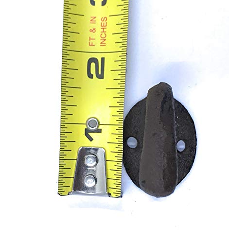 Rustic Cast Iron Coat Robe Door Hooks Set of 6