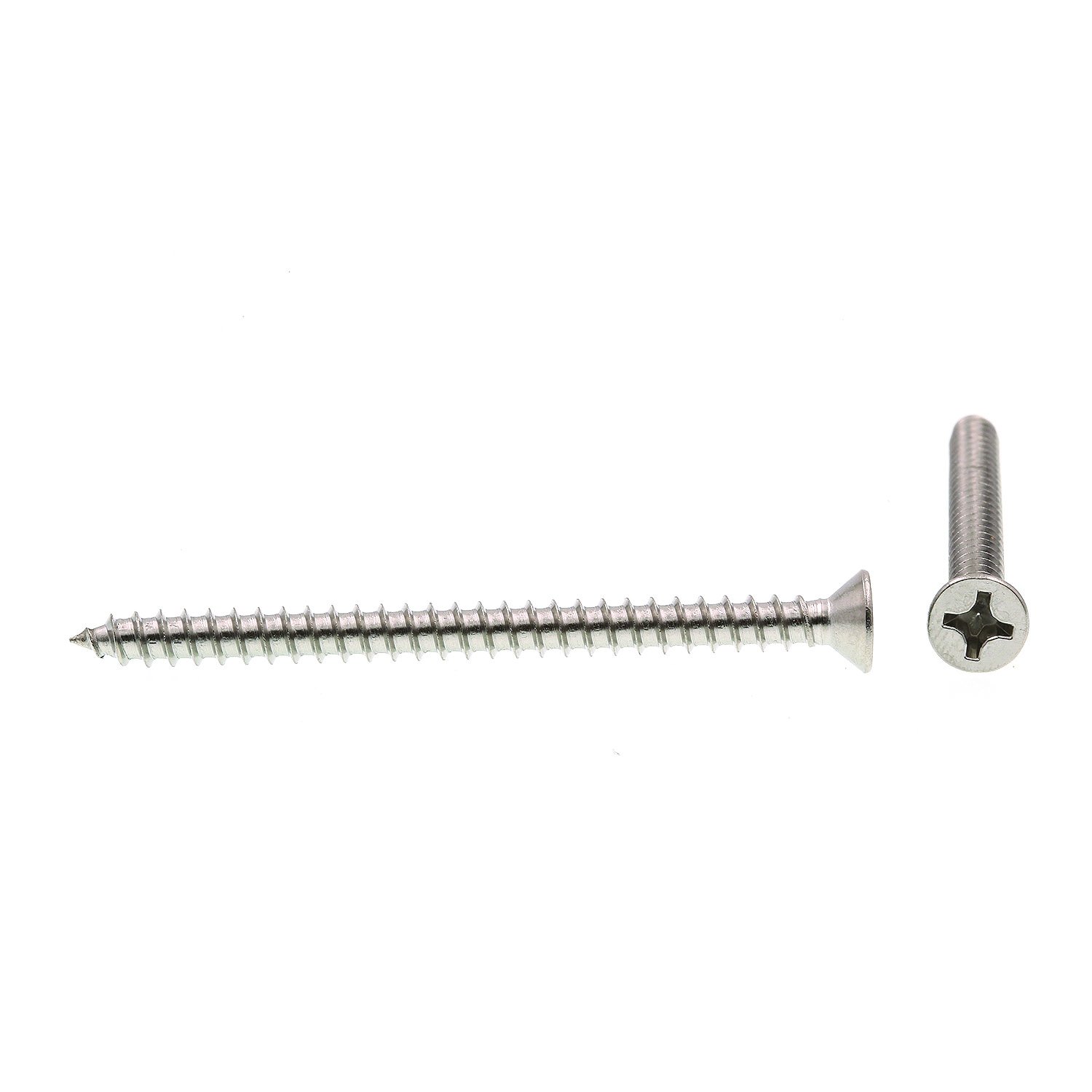 Prime-Line 9017629 Sheet Metal Screw, Self-Tapping, Flat Head Phillips, #12 X 3 in, Grade 18-8 Stainless Steel, Pack of 15