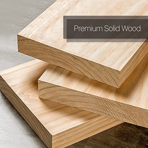 MoNiBloom 5 Tier Bookcase with Open Shelves, Solid Wood Storage Organizer Book Shelf Cabinet Display Organizer for Kids Room Living Room Bedroom, Natural