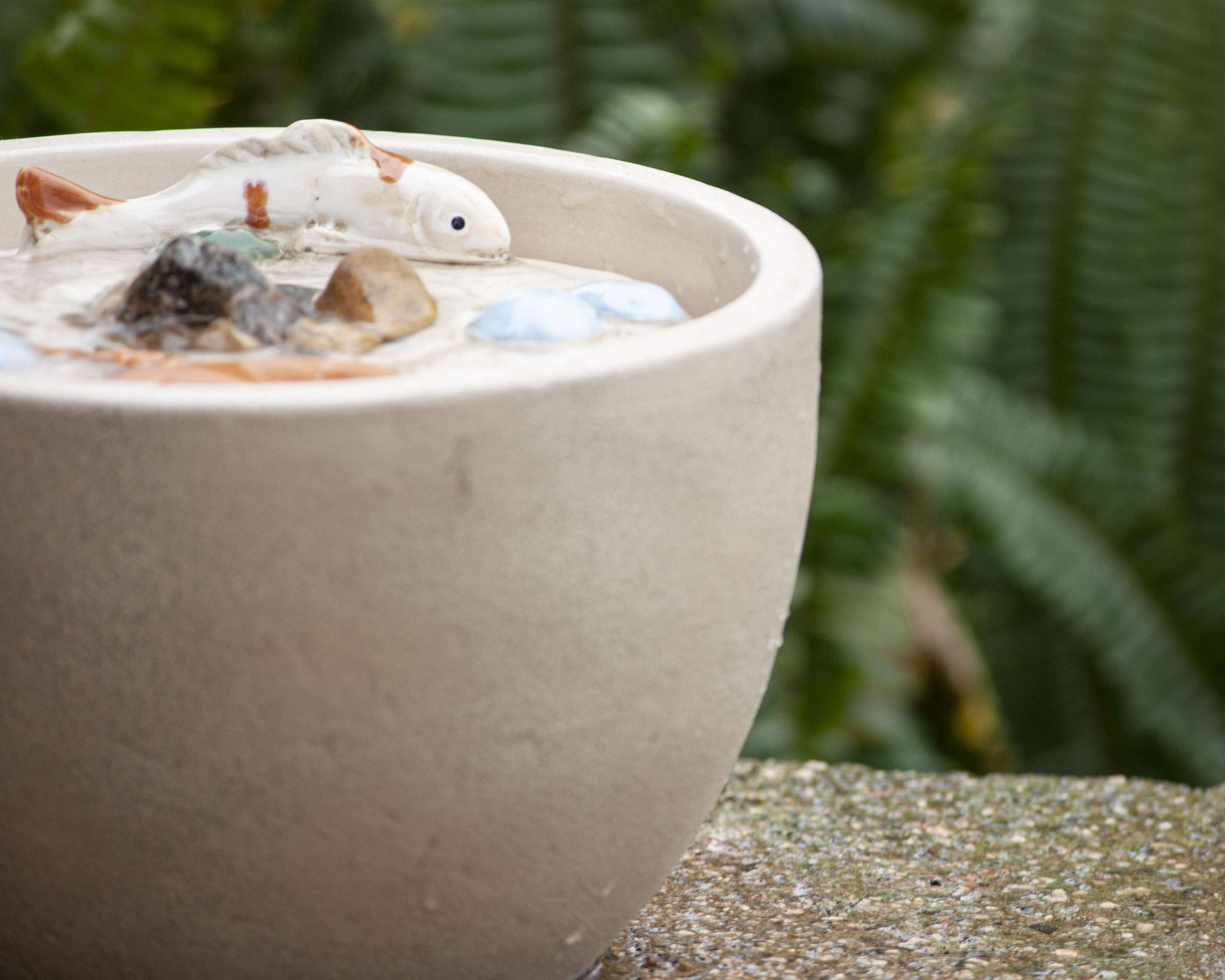 Foreside Home and Garden Multicolor Tidepool Ceramic Indoor Water Fountain with Pump