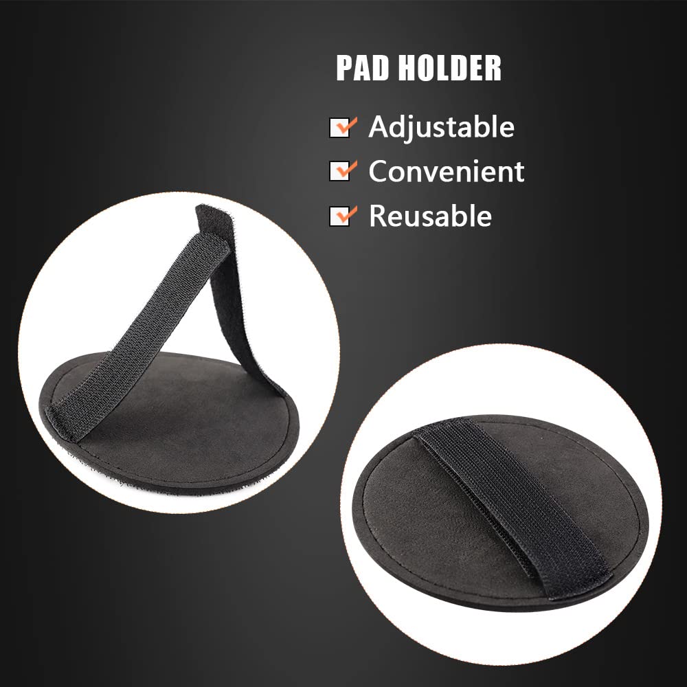 Clay Bar Pad, 5 Inch Mid Grade,1Pc Handle Grip Pad and 1 Pc Clay Bar Applicator, Synthetic Clay Bar Pad for DA Polisher and Rotary Polisher for Car Detailing, Clay Bars Auto Detailing -CHMLP5MA