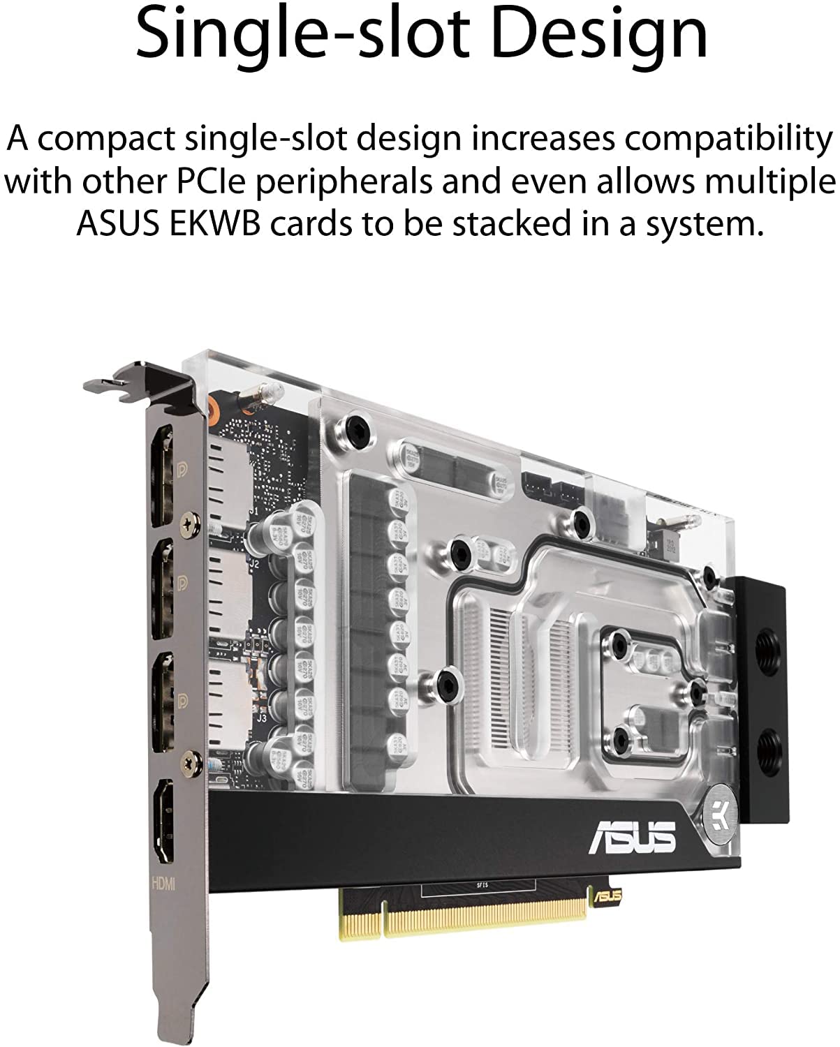 ASUS EKWB GeForce RTX 3070 Gaming Graphics Card, 8GB GDDR6 (PCIe 4.0, 8GB GDDR6 Memory, HDMI 2.1, DisplayPort 1.4a, Protective Backplate RTX3070-8G-EK. (Renewed)