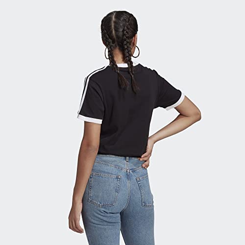 adidas Originals,womens,3-Stripes Tee,Black,Medium