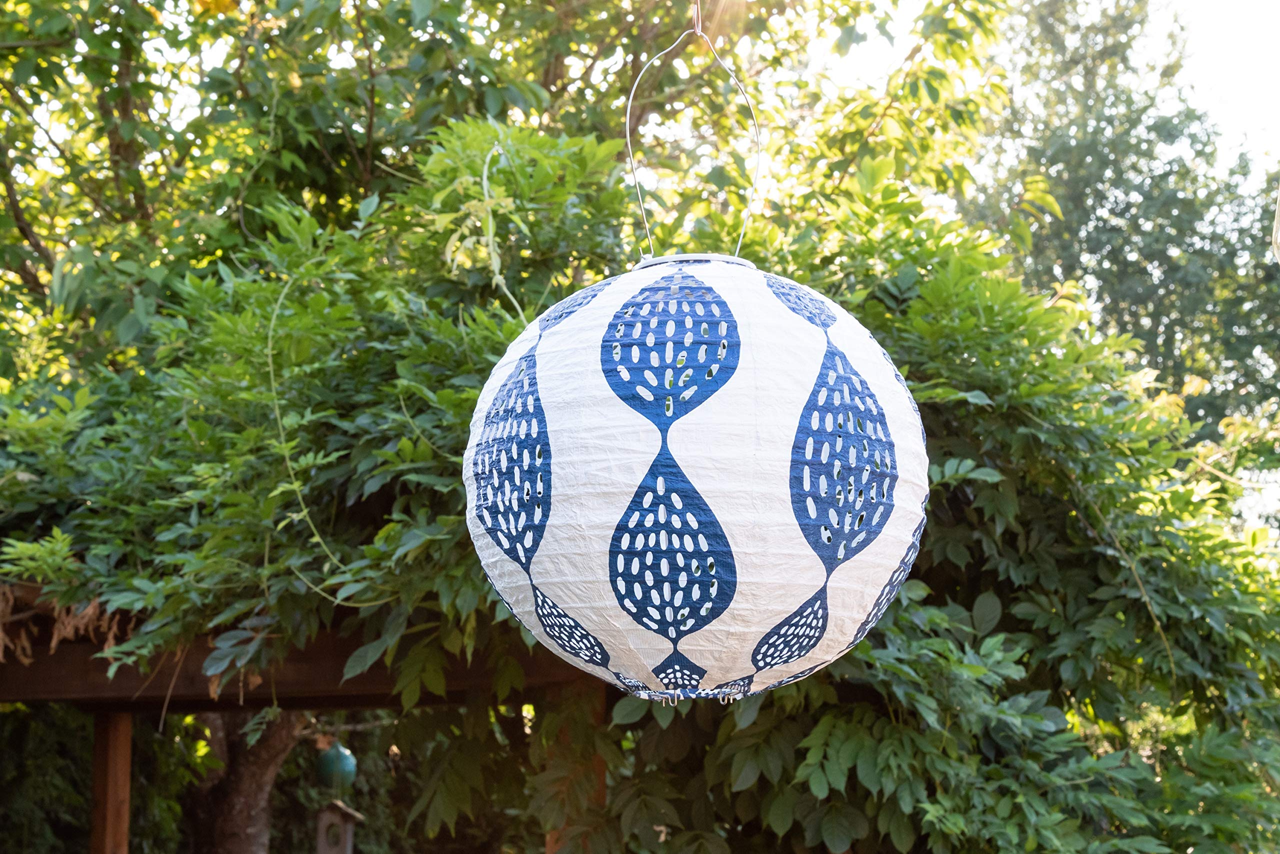 Allsop Home & Garden 32297 Soji Stella Solar Lantern, Indigo Leaf