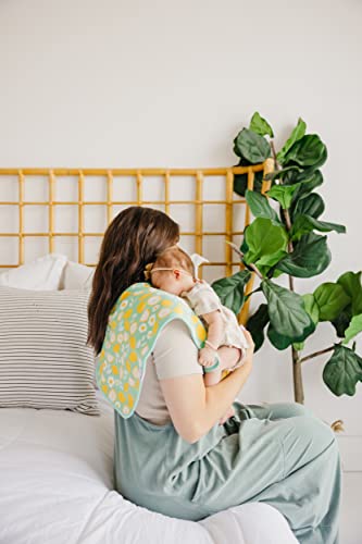 Copper Pearl Baby Burp Cloth Large 21''x10'' Size Premium Absorbent Triple Layer 3-Pack Gift Set Lemon