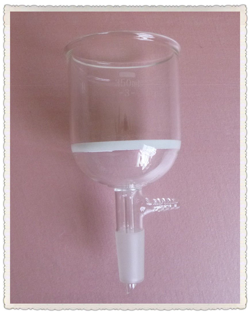 Deschem 350ml,24/40,Glass Buchner Funnel,#3 Suction Filter,Lab Glassware