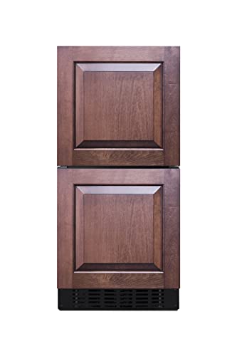 Summit Appliance ASDR1524PNR 15" Wide 2-Drawer All-Refrigerator; Panel-ready Drawer Fronts (Panels Not Included); 1.7 cu.ft Capacity; Frost-Free Operation; Stainless Steel Cabinet and Door