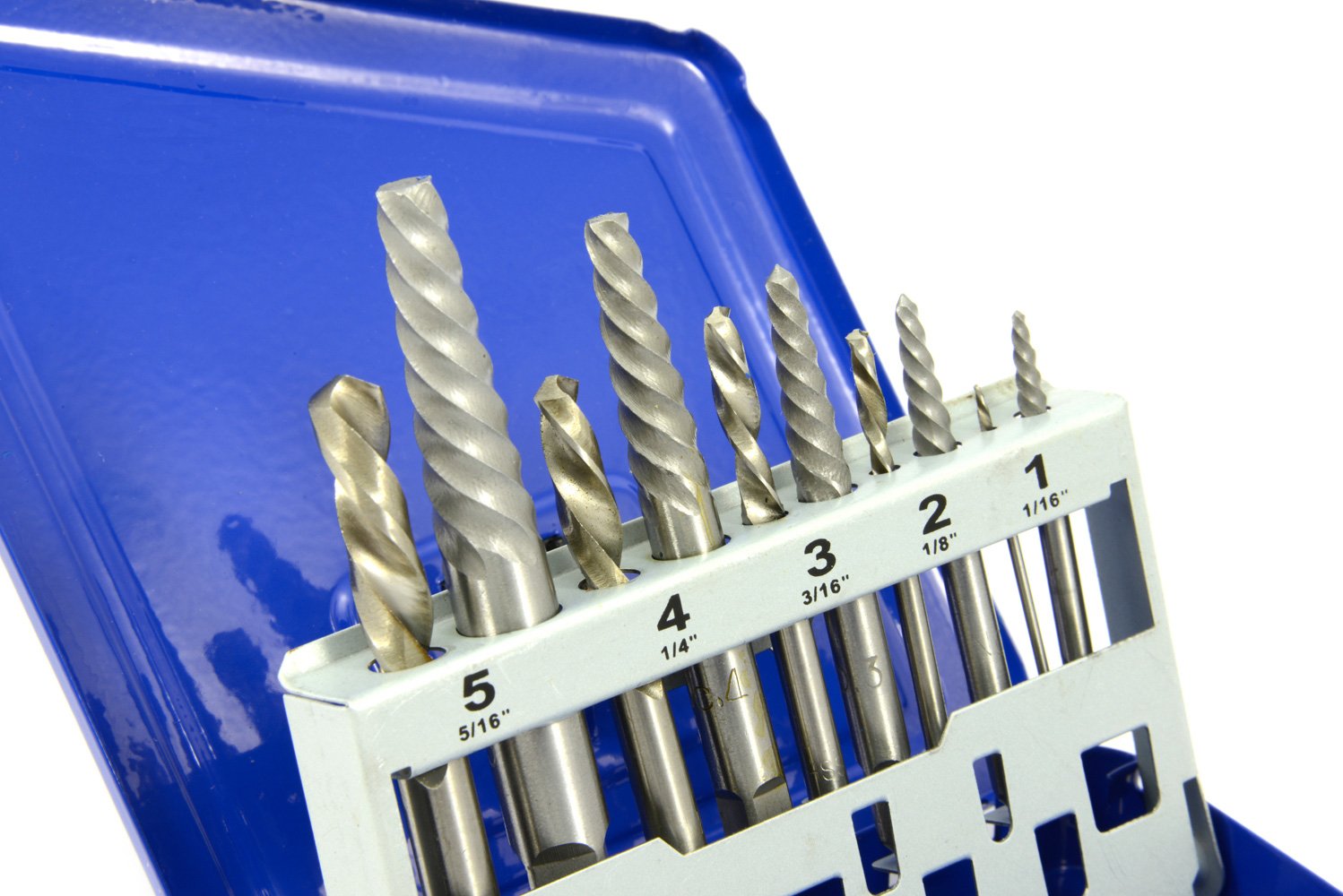 Forney 20512 Drill Bit Set, Industrial Pro Left Hand HSS Screw Machine Length Stubby, 1/16-Inch thru 5/16-Inch, 10-Piece