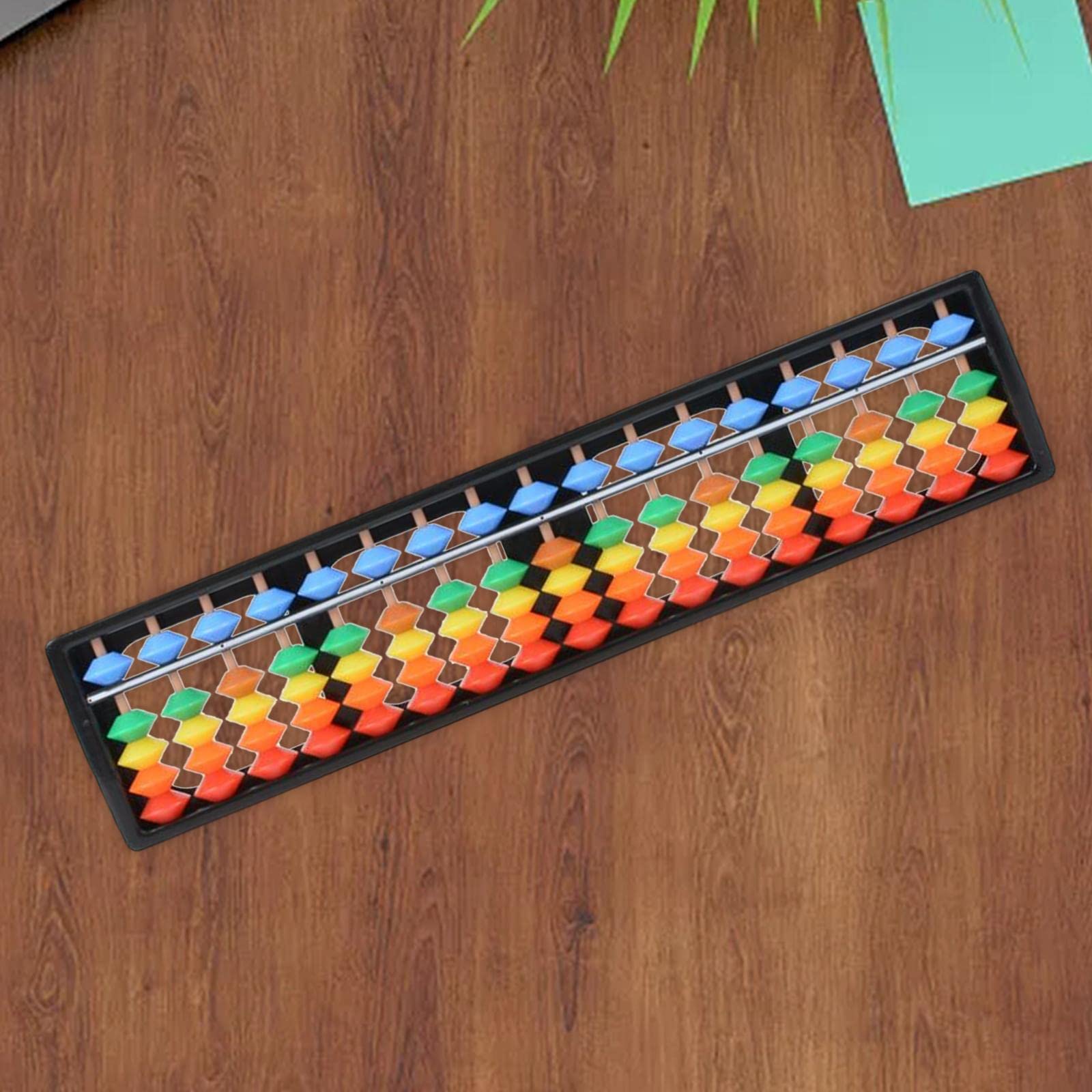 AMLESO Professional 17 Column Math Abacus Chinese Japanese Calculator Counting Tool Montessori Toy Math Arithmetic Toy Counting Toy for Kids