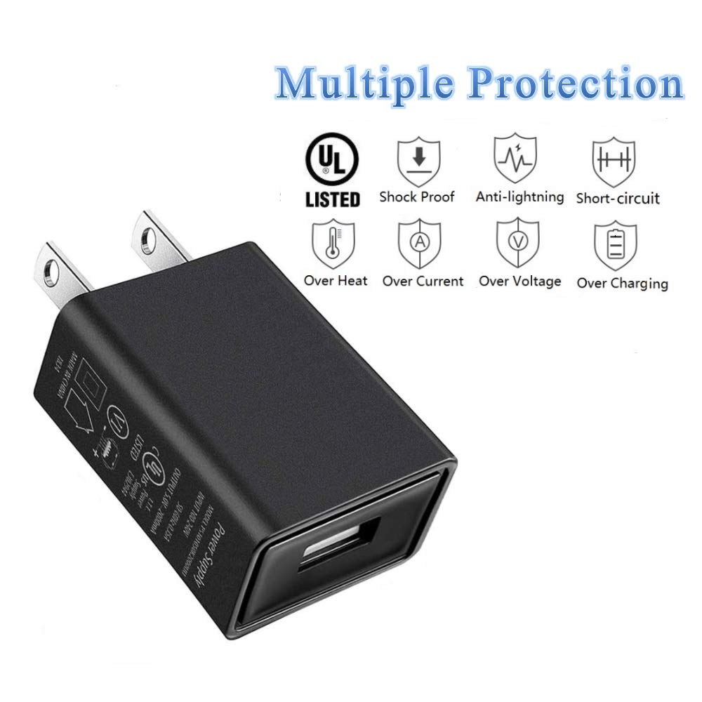 Micro USB Rapid Charger for Samsung Galaxy Tab A, E, S2, 3, 4, 7.0" 8.0" 9.6" 9.7" 10.1", SM-T280/350/580/113/377/560/713/813/530/387/113 Tablet Power Supply Adapter with 5FT Charging Cable