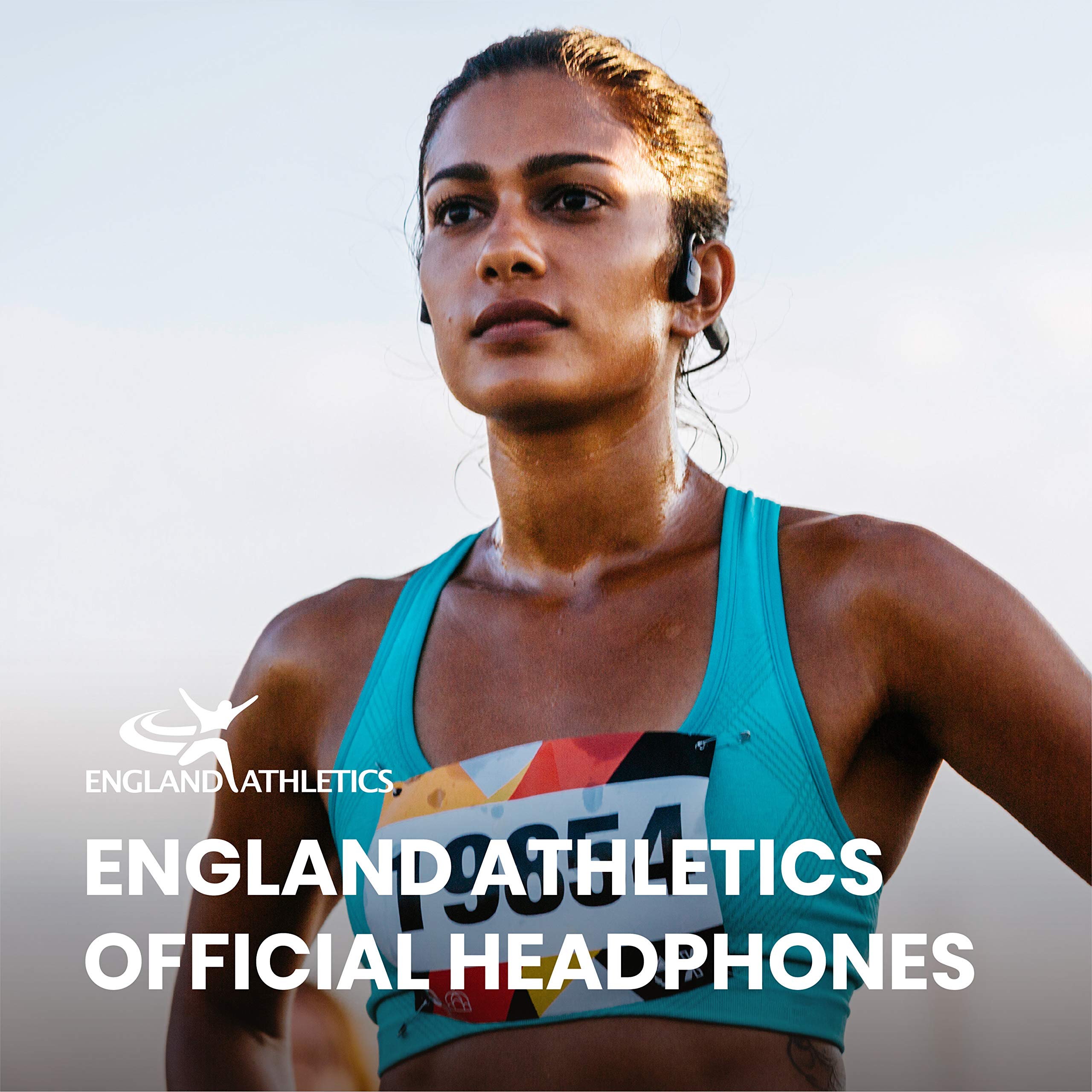 Aftershokz Aeropex (Rebranded as Shokz OpenRun) - Open-Ear Bluetooth Bone Conduction Sport Headphones - Sweat Resistant Wireless Earphones for Workouts and Running - Built-in Mic - with Sport Belt