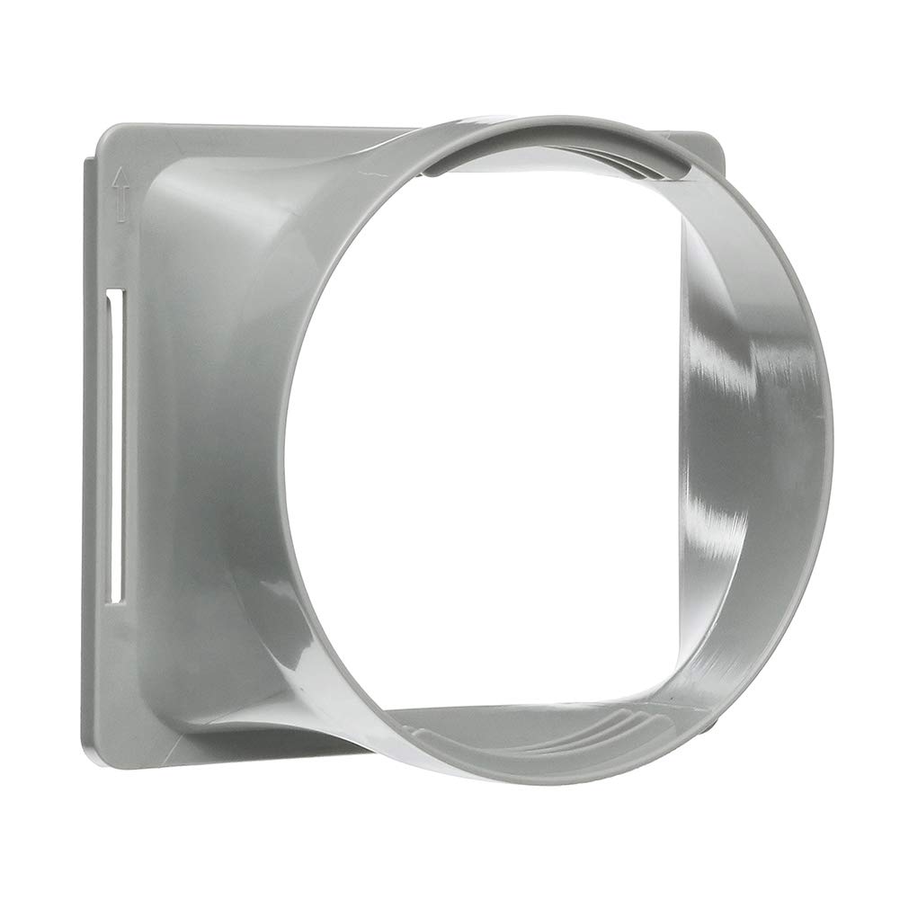 AkoMatial 15cm Round/Square Shaped Exhaust Hose Duct Interface Adapter for Portable Air Conditioner - Silver Square C/H Series