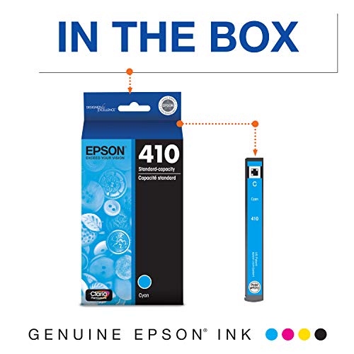 EPSON T410 Claria Premium -Ink Standard Capacity Cyan -Cartridge (T410220-S) for select Epson Expression Premium Printers