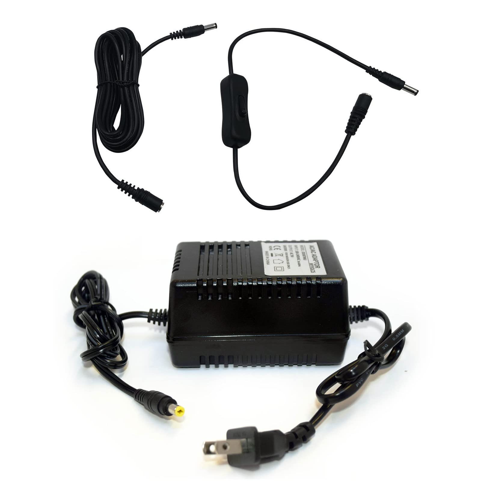 MyVolts 9V Power Supply Adaptor Compatible with/Replacement for M-Audio Black Box Reloaded Recording Box - US Plug with Extension and ON/Off Switch