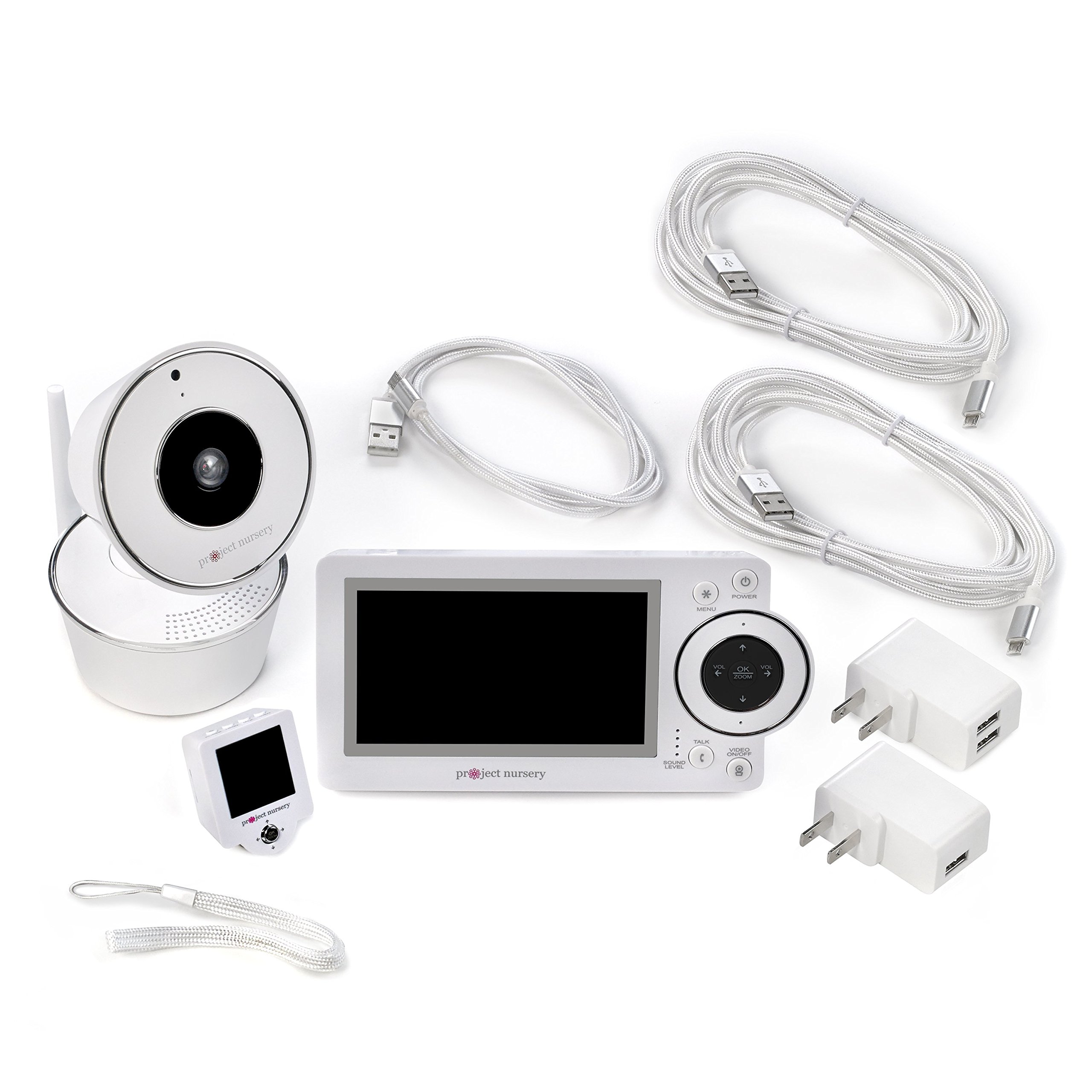 Project Nursery 5" High Definition Baby Monitor System with 1.5" Mini Monitor - White