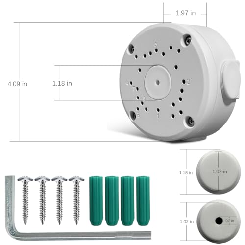 Universal Bullet Security Camera Junction Box Mount Bracket(8 Pack),Waterproof Aluminum Junction Box for IP Camera Electric Enclosure, Indoor/Outdoor Wall Ceiling Mount Hide Cable Junction Base Boxes
