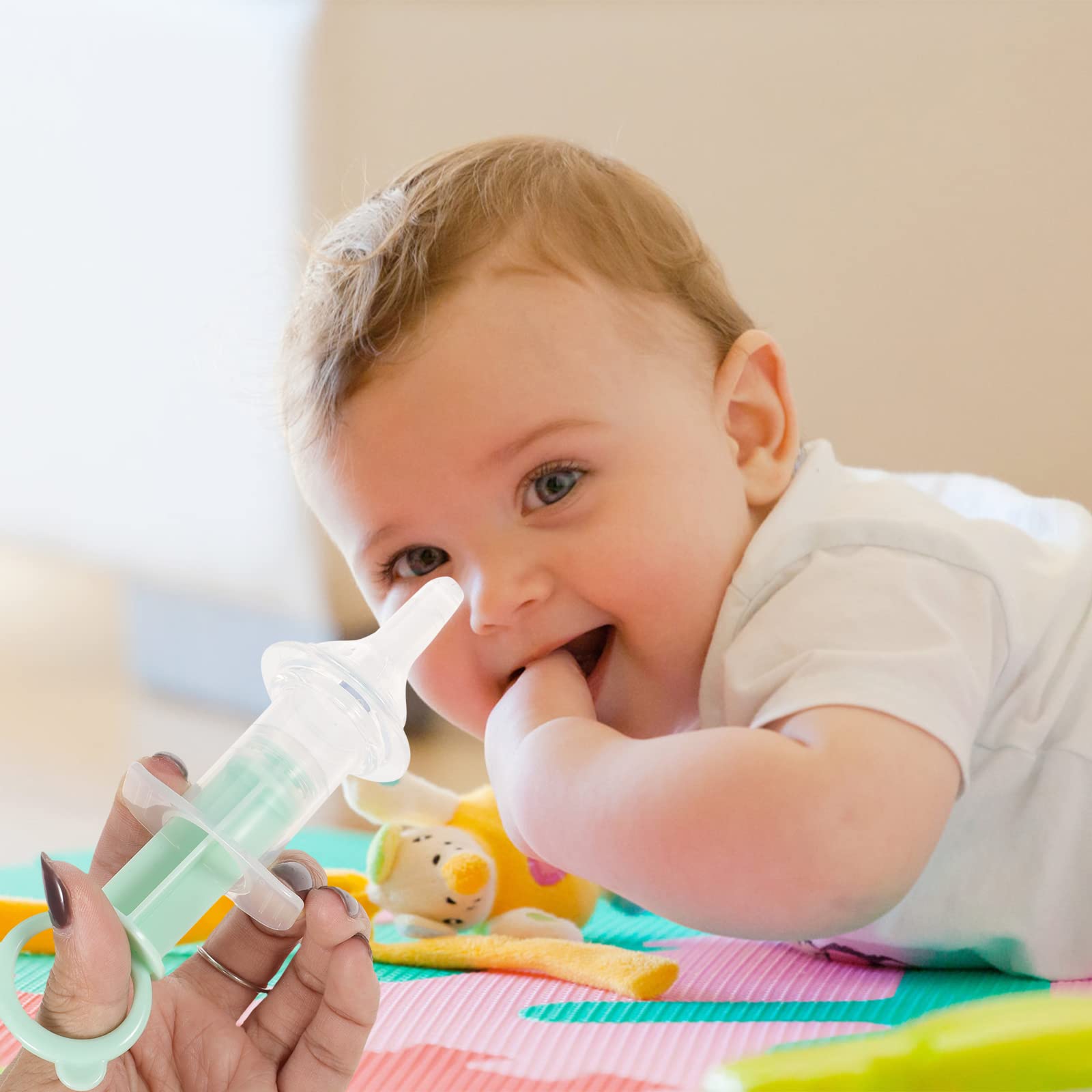 NUOBESTY Baby Medicine Pacifier Kit Food Feeding Dispenser Liquid Pill Dropper Measuring Cups for Infant Newborn |Random Color