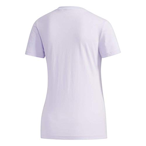 adidas Women's Foil T-Shirt Purple Tint/Silver Metallic Medium