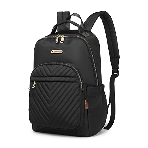 ALLYOUGER Fashionable Waterproof Women's Backpack, Suitable for Middle and High School Students and College Students, Accommodates 14-inch Laptop, a Must-Have for Traveling