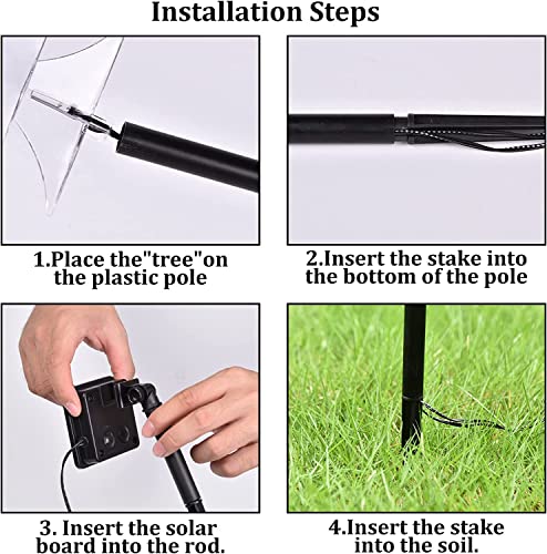 Christmas Solar Stake Lights, Set of 5 Waterproof Landscape Christmas Lights, Pathway Christmas Decorations, LED Lights for Yard Lawn Patio Walkway Decor (Tree)