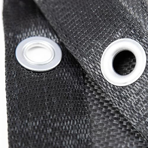 Blue Wave BWC652 12-ft x 24-ft Rectangular Rugged Mesh In Ground Pool Winter Cover,Black