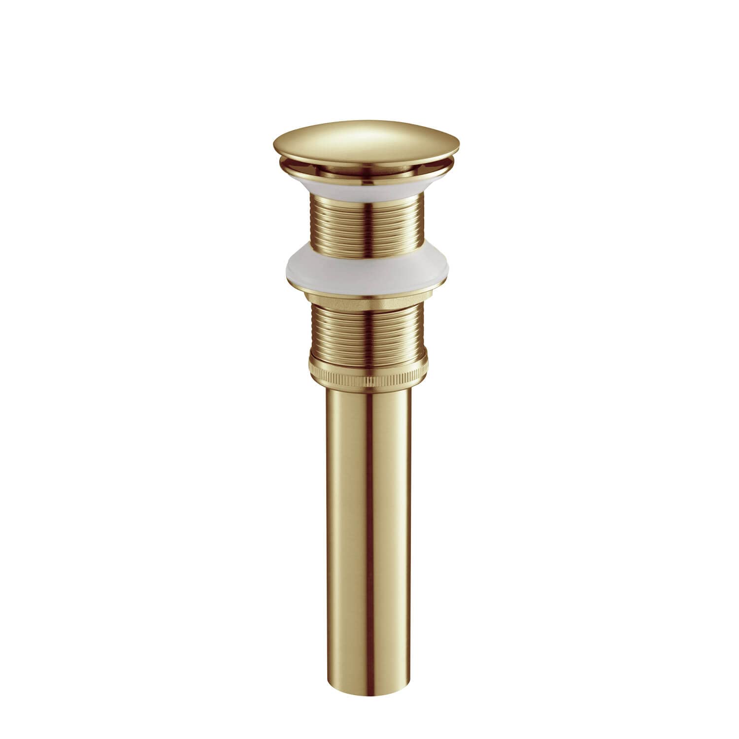 KIBI Bathroom Sink Pop Up Drain Without Overflow (Full Cover) | Lavatory Vanity Drain Stopper (Brushed Gold) (KPW103)