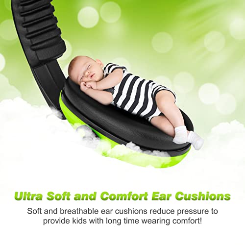 BlueFire Kids Noise Cancelling Ear Muffs, 2 Pack Sound Blocking Over Ear Headphones, Foldable Hearing Protection Ear Muffs for Children/Adults, Noise Reduction Muffs for Sleeping, Studying, Shooting