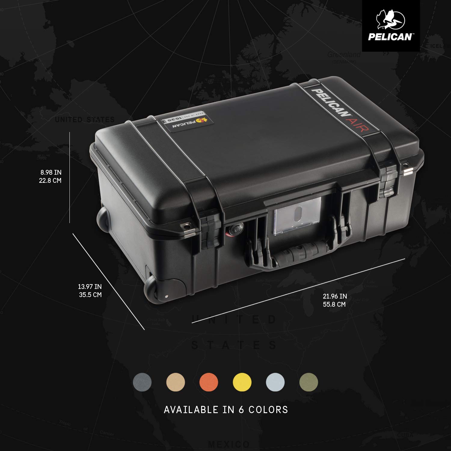 Pelican Air 1535 Case With TrekPak Dividers (Black)