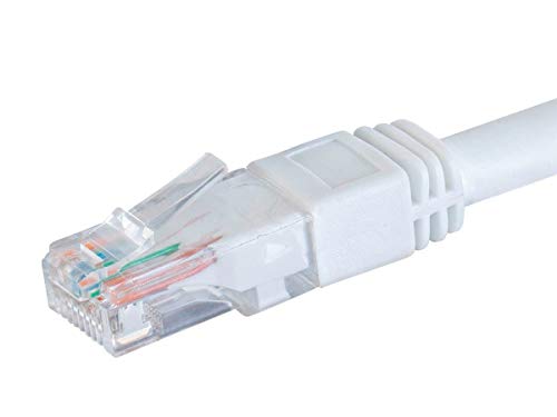 Monoprice Cat6 Outdoor Rated Ethernet Patch Cable - 50 Feet - White | Snagless RJ45, Stranded, 550MHz, UTP, Pure Bare Copper Wire, 24AWG