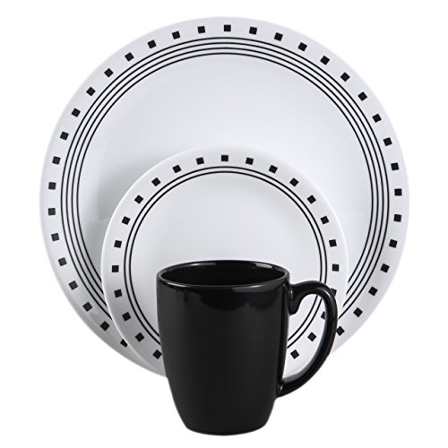 Corelle Livingware 16 piece Dinnerware Set, Service for 4, City Block