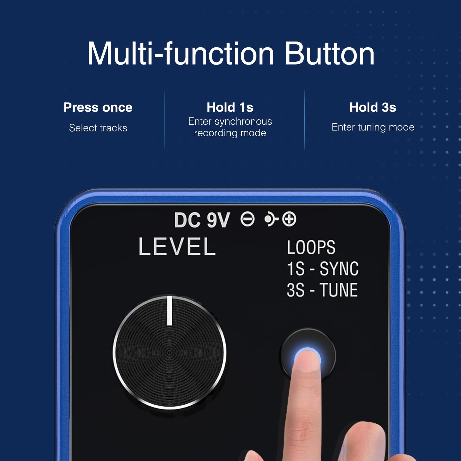 LEKATO Guitar Looper Pedal, Looper Pedal for Electric Guitar/Bass Loop Pedal with SYNC & Tuner Function Triple Loop Pedal with LED Screen Unlimited Overdubs 3 Loops 18 Minutes Record Time Guitar Loop