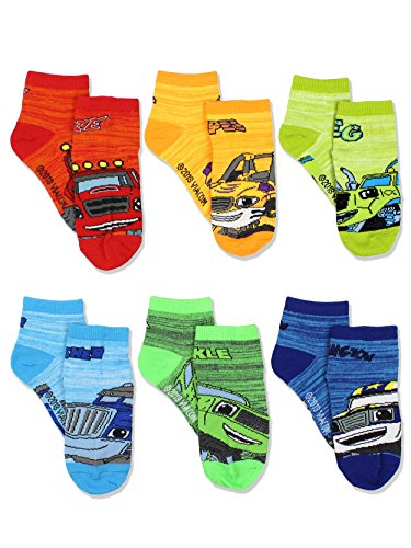 Nickelodeon Blaze and the Monster Machines Toddler Boys 6 pack Socks (Small (4-6), Multi)