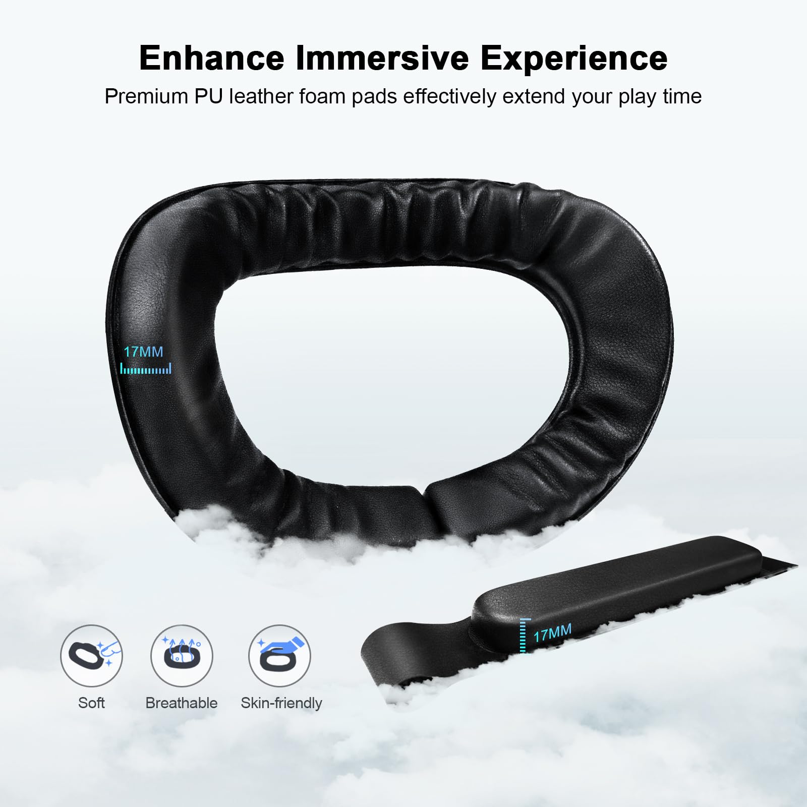 AMVR Battery Pack Head Strap for Oculus Quest 2 - Elite Strap With 6000mAh Batteries for Meta Quest2 Headset, Adjustable Band Relieve Squeeze,Foldable Frame With Fast Charging, Extend 5H Playtime
