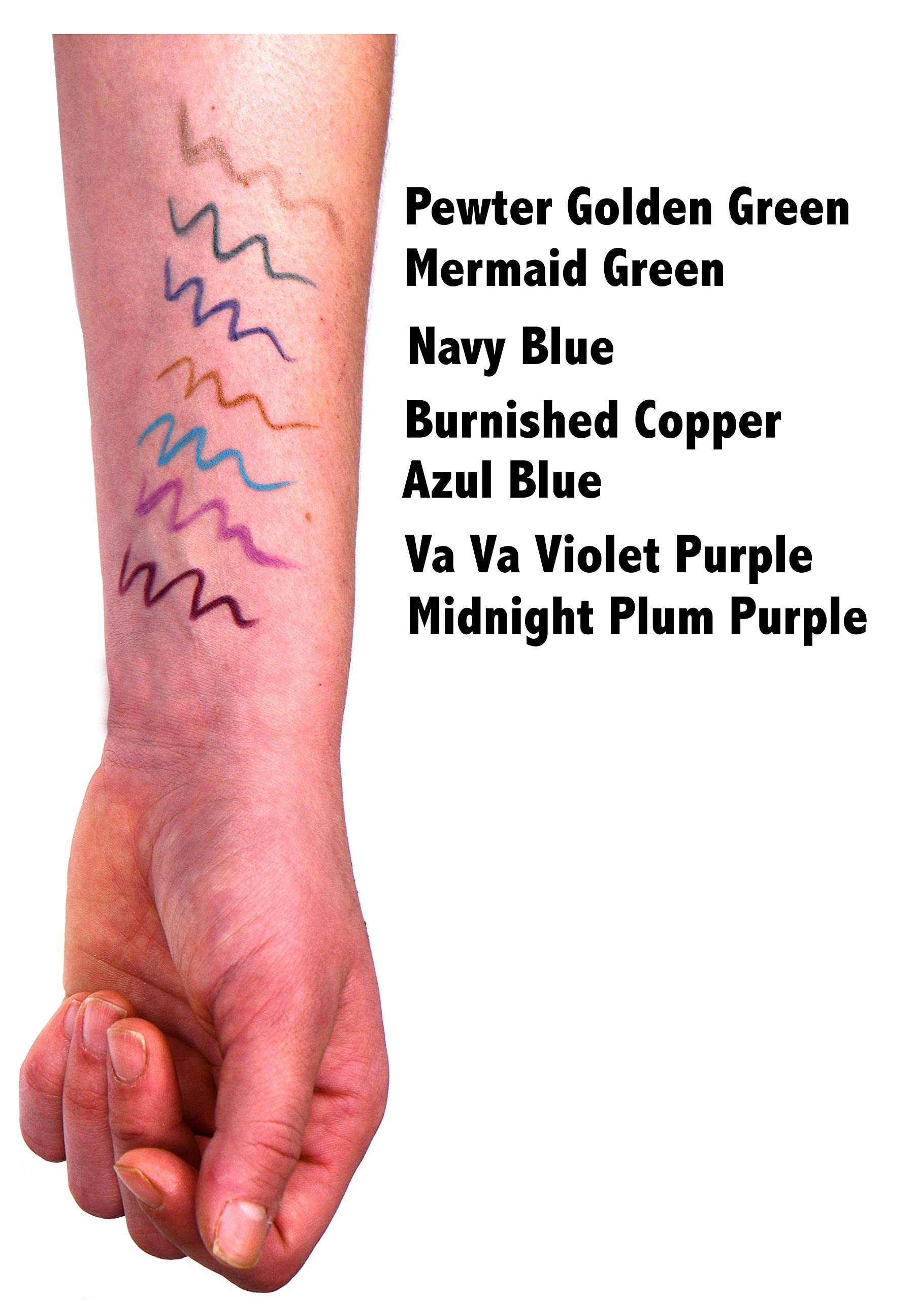 Pure Ziva Navy Sailor Blue Wood Eyeliner Pencil, HD Professional Eye Liner Smudge Proof Deep Pigment Long Lasting, Natural, No Animal Testing & Cruelty Free