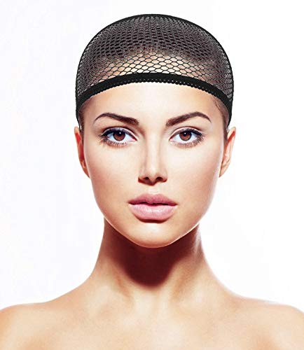 IGS 5 pack Wig Caps Black Mesh Cap, Black Wig Cap, Brown Wig Cap (Including Salon Pro 30 Second Bonding Glue 2 Pack-1 oz each) Hair Extension Styling Wig Making Bonding Adhesive Glue Kit