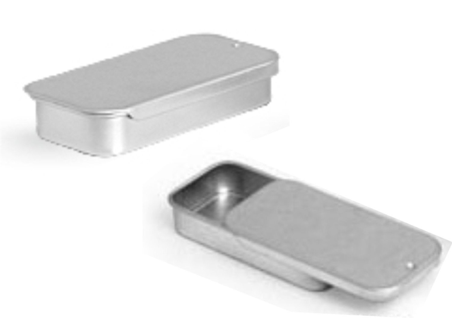 Baoblaze Metal Slide Top Tin Containers (small) for Crafts Geocache Storage Survival Kit by Grand Parfums (pack of 3)
