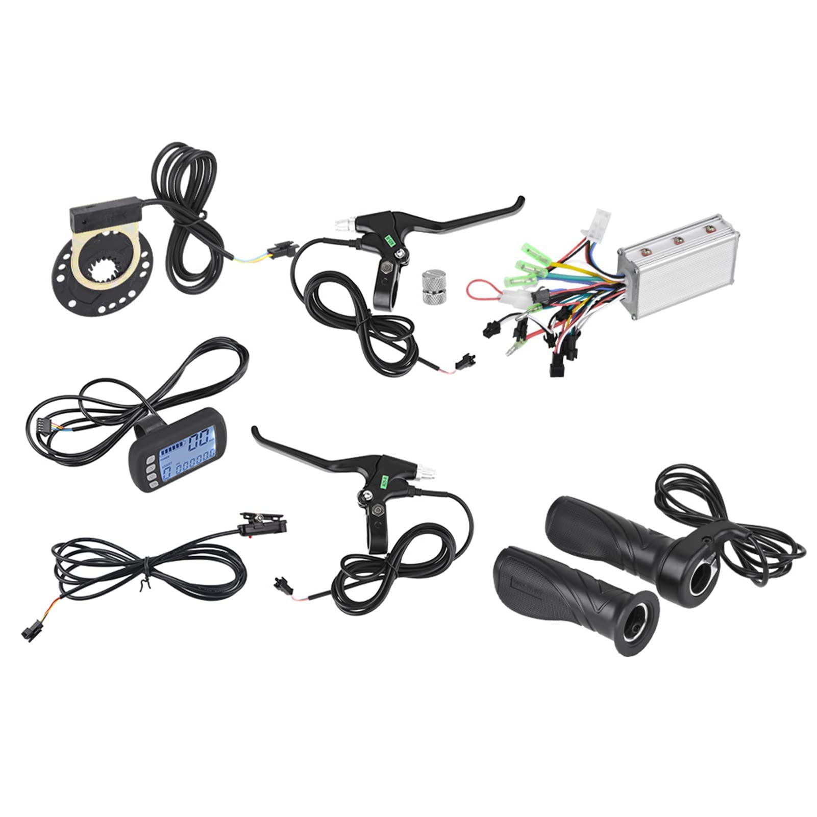Alomejor 36V/48V 250W/350W Brushless Motor Controller LCD Panel Kit E Bike Conversion for E Bike Electric Bike E Bike(A)