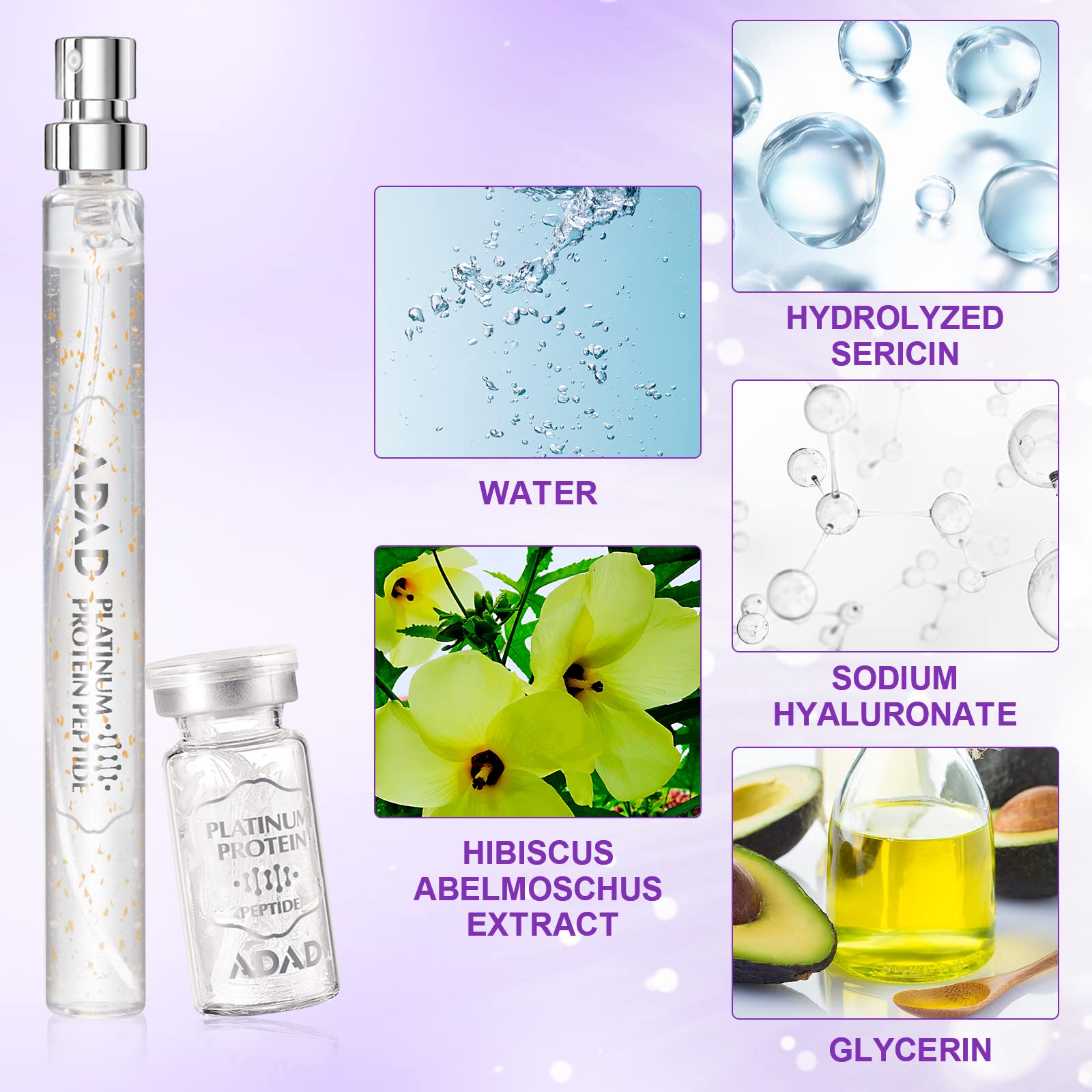 ADAD Platinum Protein Thread Lifting Set,Instalift Protein Thread Lifting Set,Soluble Protein Thread For Face,Absorbable Collagen Serum,Tightens and Lifts Face