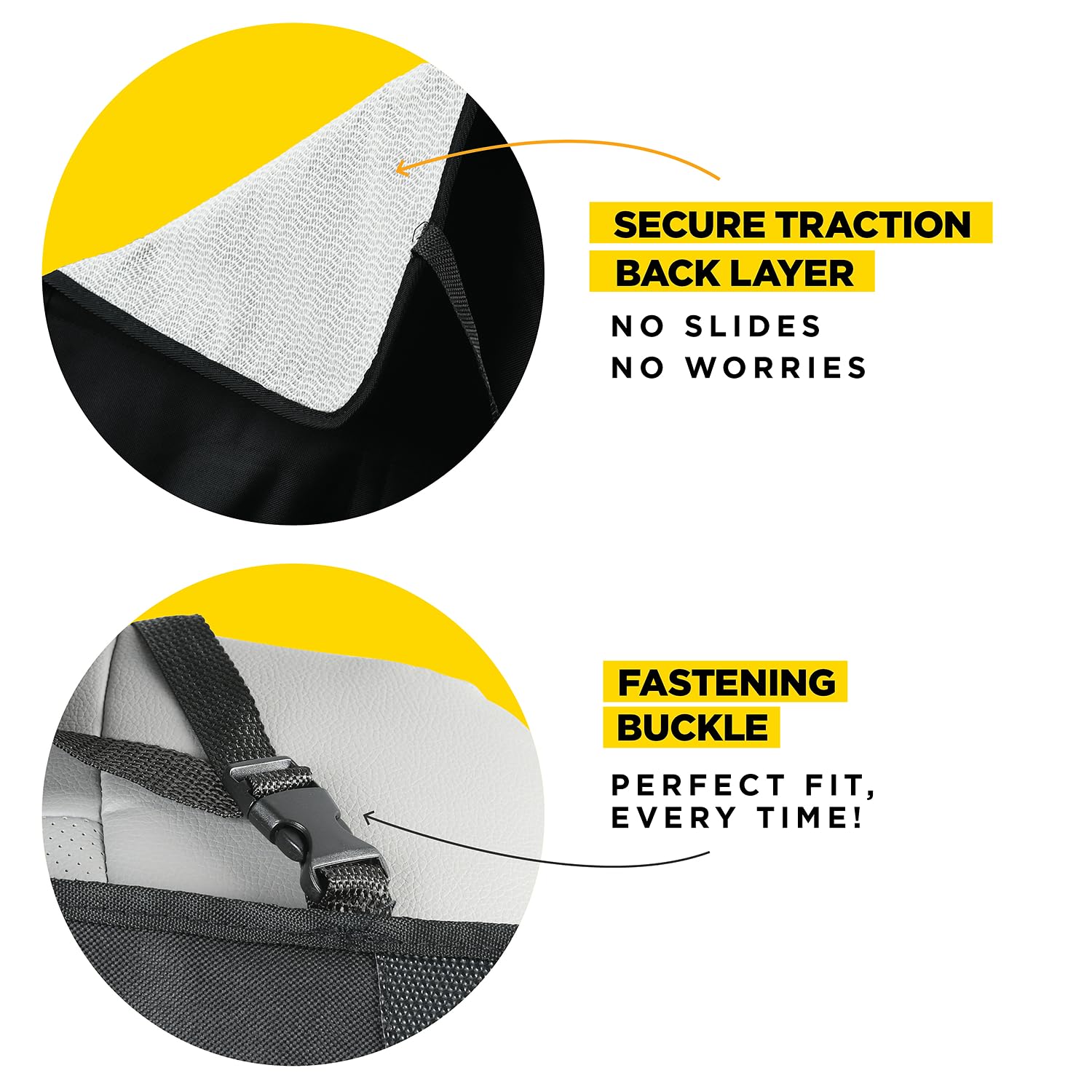 lebogner Car Seat Protector + Backseat Organizer With iPad and Tablet Holder, 5 Pocket Storage Car Seat Back Cover & Kick Mat Protector