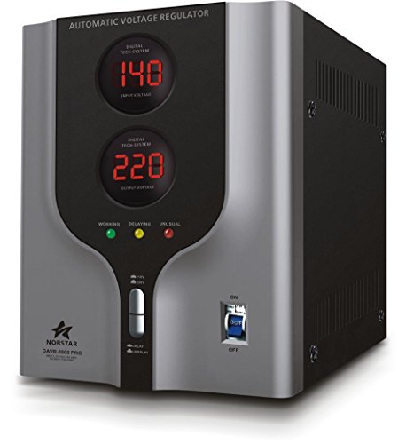 Norstar Power Converter with Voltage Stabilizer (5000 Watts) - Step Up & Step Down Voltage Transformer - Automatic Voltage Regulator with Stabilizer (5000 Watts)