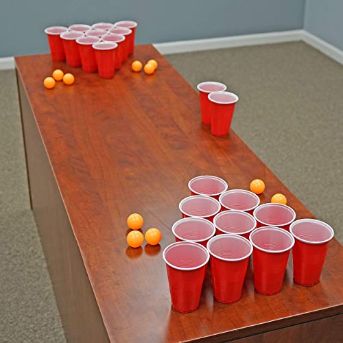 Fairly Odd Novelties Beer Pong Set, 24 Red Cups and Ping Pong Balls.