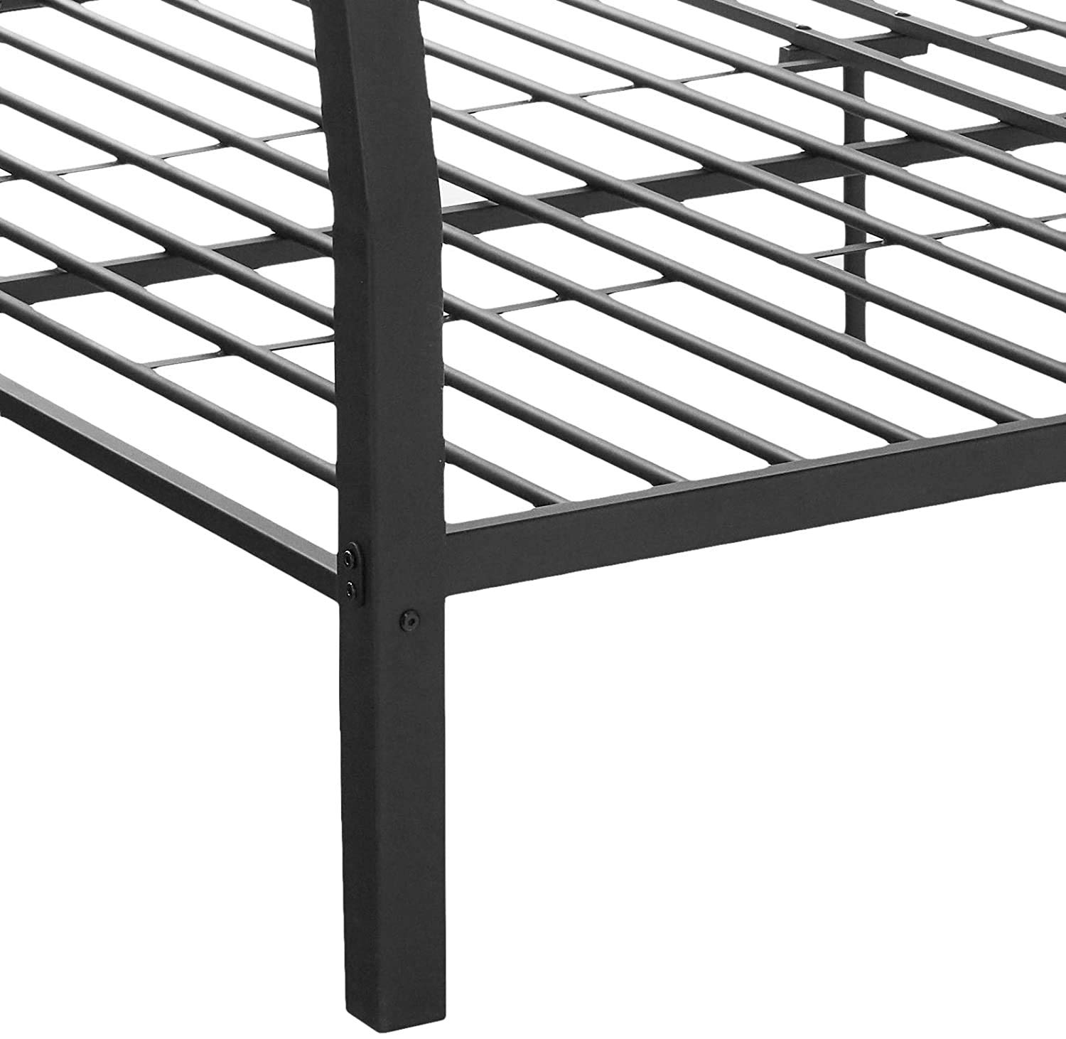 Bellemave Full XL Over Queen Metal Bunk Bed with 2 Ladders, for Kids Teens Adults - Sandy Black