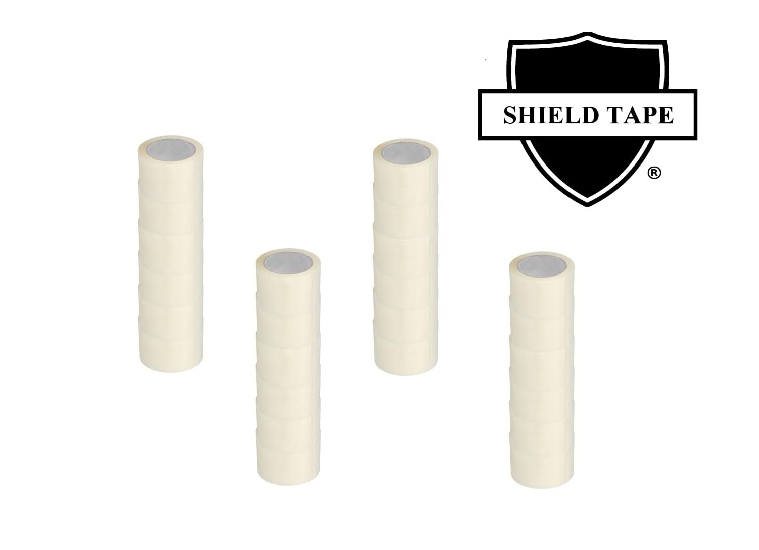Clear Packing Tape, Packaging Shipping Tape Rolls, 3 Inch x 110 Yards, 1.9 Mil Thick, 24 Pack