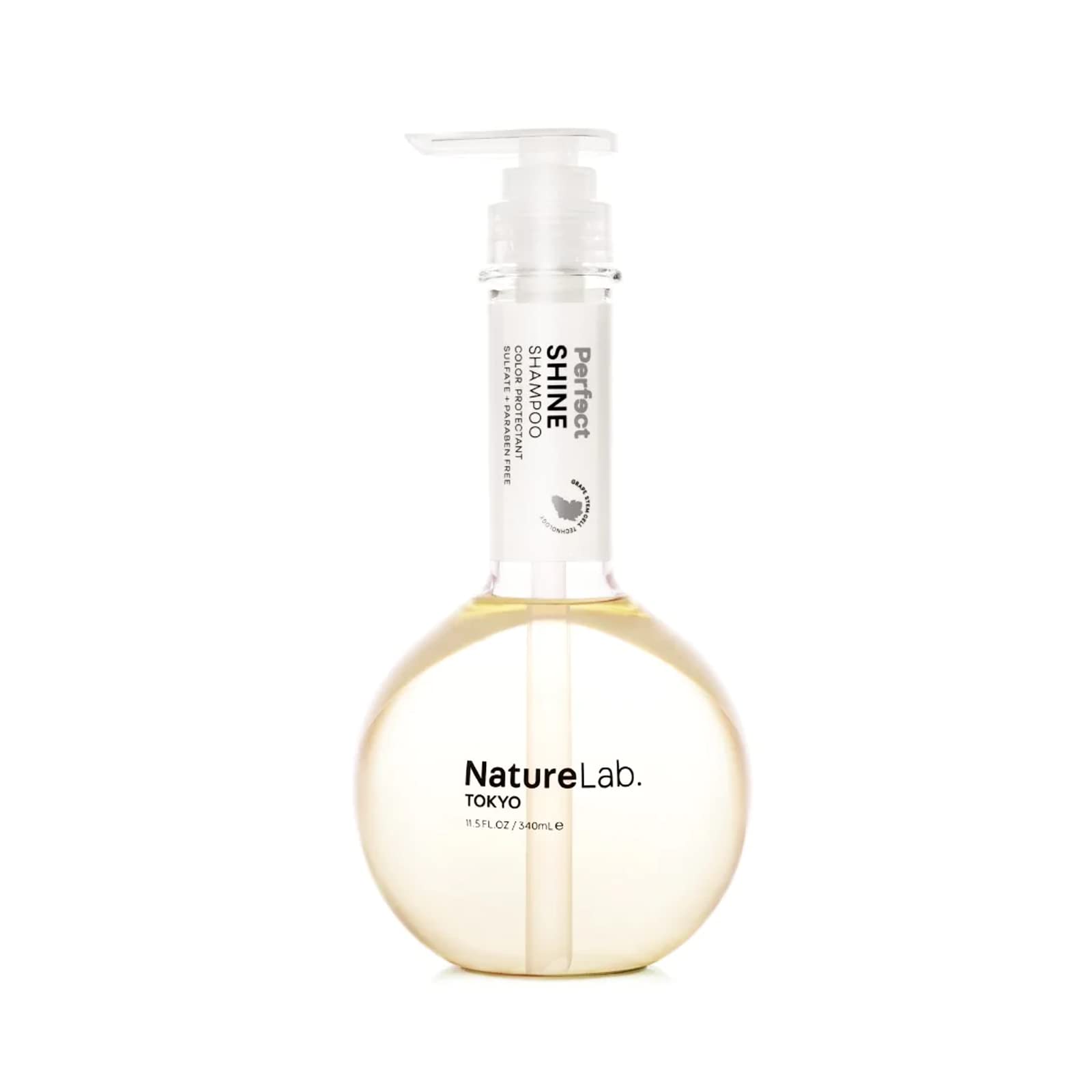 NatureLab Perfect Shine Shampoo - Promotes Visible Shine to Dull Hair with Antioxidant-Rich Grape Stem Cells, Pearl Platinum + Hyaluronic Acid - Sulfate + Paraben-Free (22.9 fl oz/680 ml)