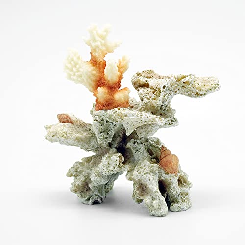 Emlymoly Aquarium Resin Ornament, Theme Decoration Fish Tank Aquarium Landscape (Coral Reef-A)