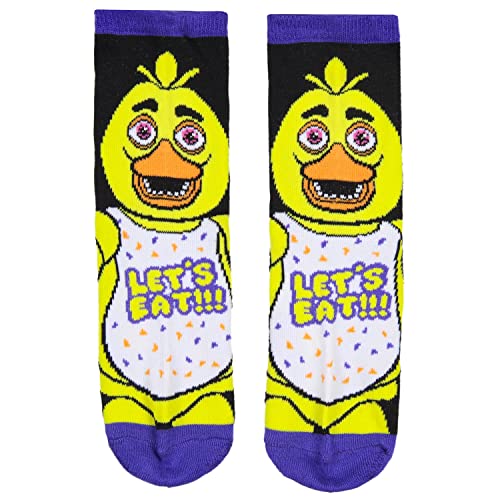 Bioworld Five Nights at Freddy's Kids Freddy and Chico Character Crew Socks 2 Pair (10-4)