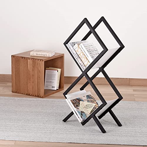 CA CENG AN Metal Bookshelf, Modern Industrial Bookcase,Small Bookshelf,Simple Bookshelf